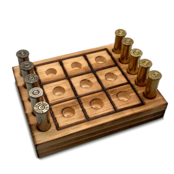 Bullet Casing Chess Set Online | Checkers Set with Handmade Board