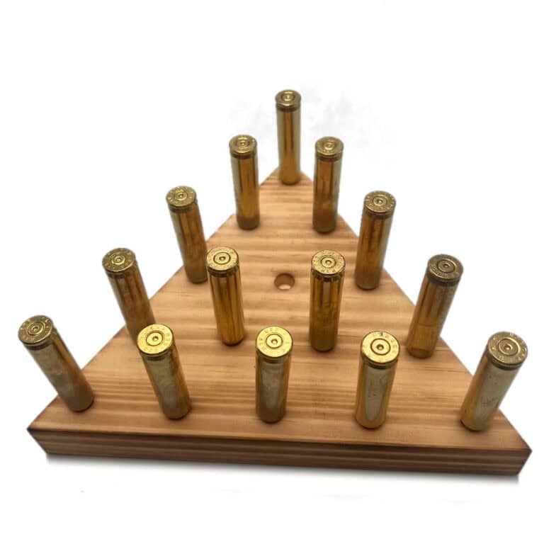 Handmade Bullet Casing Triangle Peg Game | 2nd Shot Round