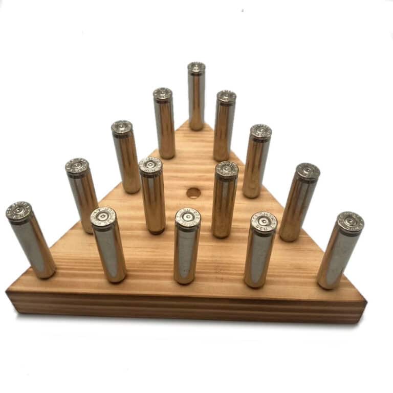 Handmade Bullet Casing Triangle Peg Game | 2nd Shot Round