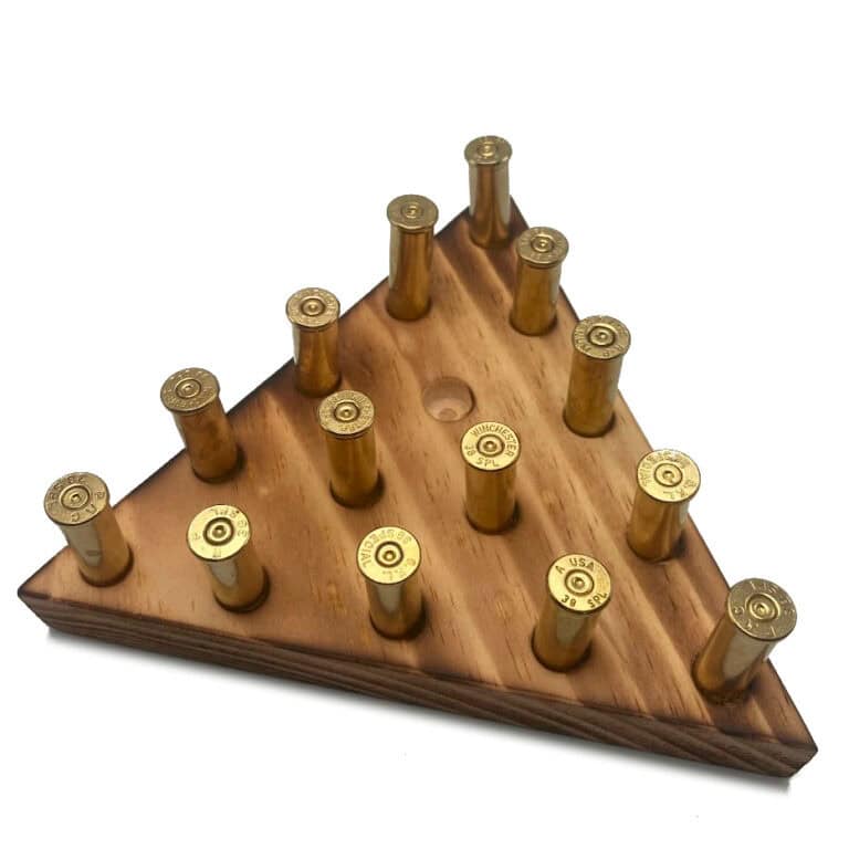 Handmade Bullet Casing Triangle Peg Game | 2nd Shot Round