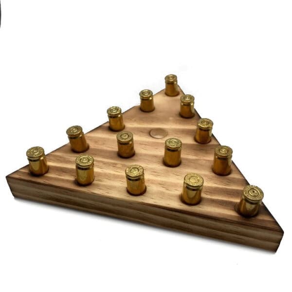 Handmade Bullet Casing Triangle Peg Game | 2nd Shot Round