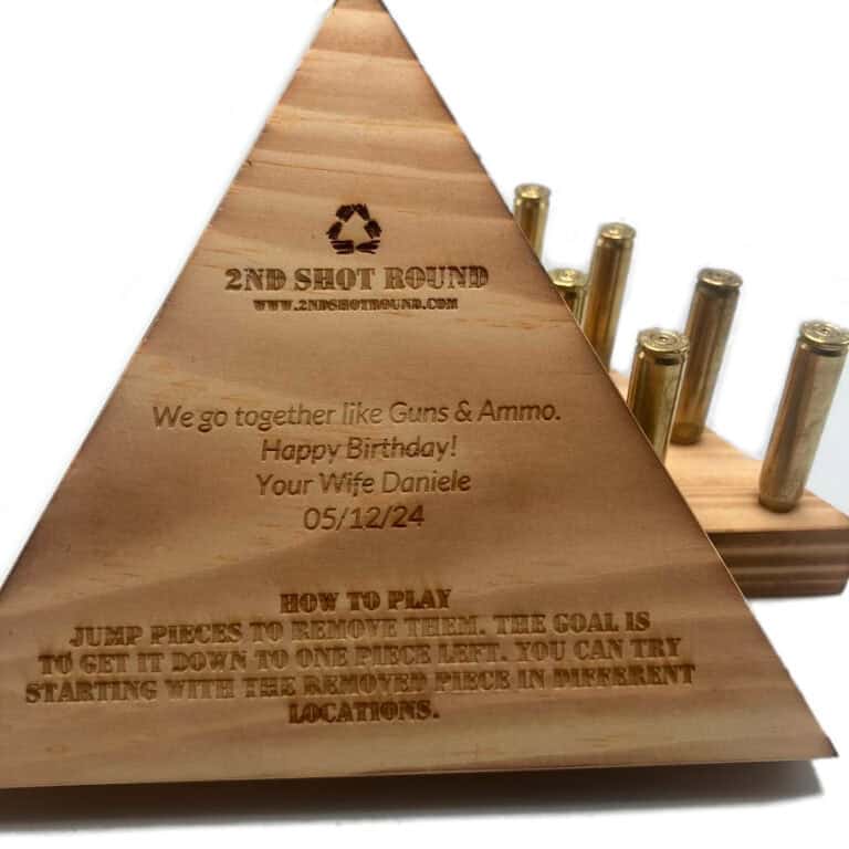 Handmade Bullet Casing Triangle Peg Game | 2nd Shot Round