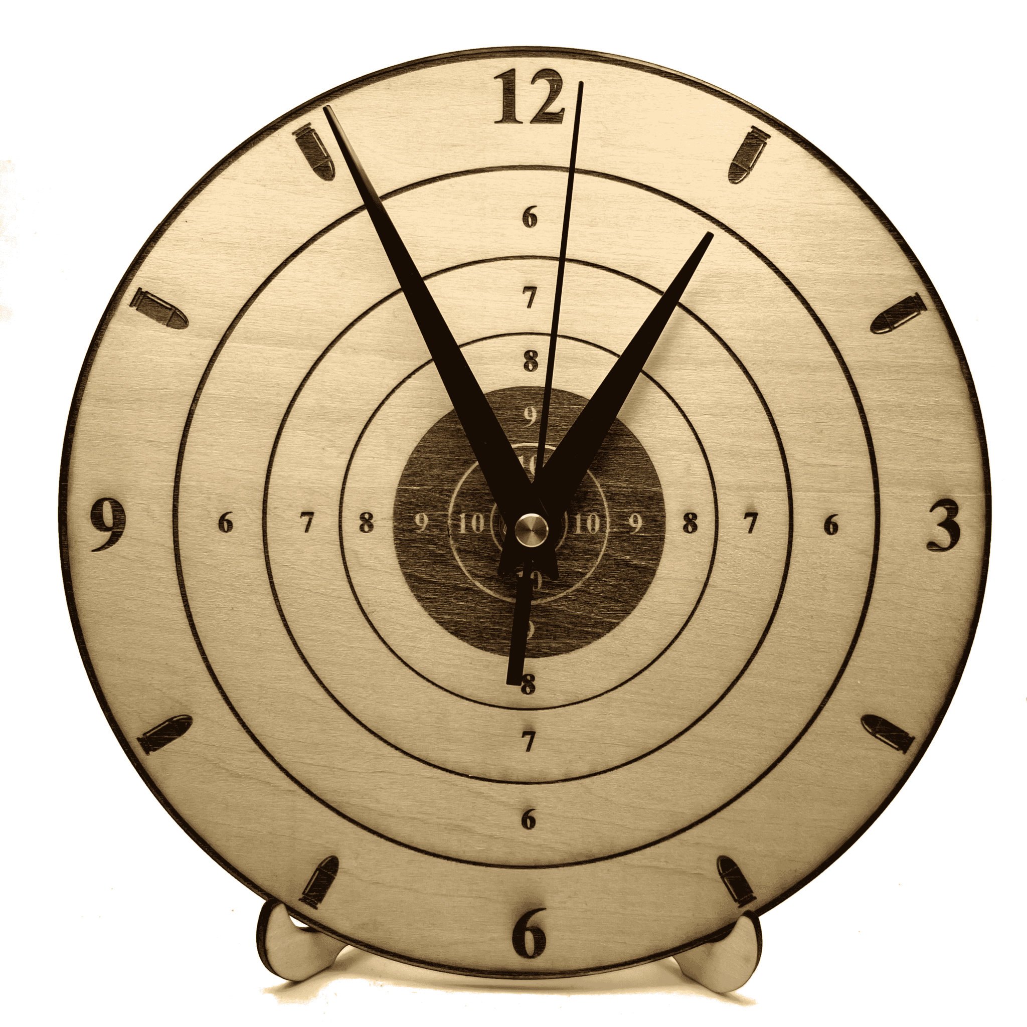 Buy Wooden 8 Inch Target Clock Online | 2nd Shot Round